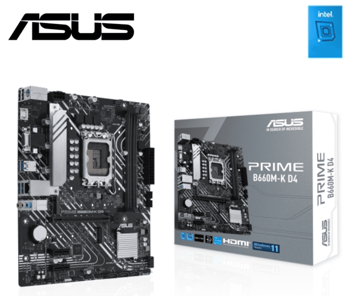 PLACA ASUS PRIME B660M-K D4,CHIPSET INTEL B660 LGA1700 MICROATX - BSP ...